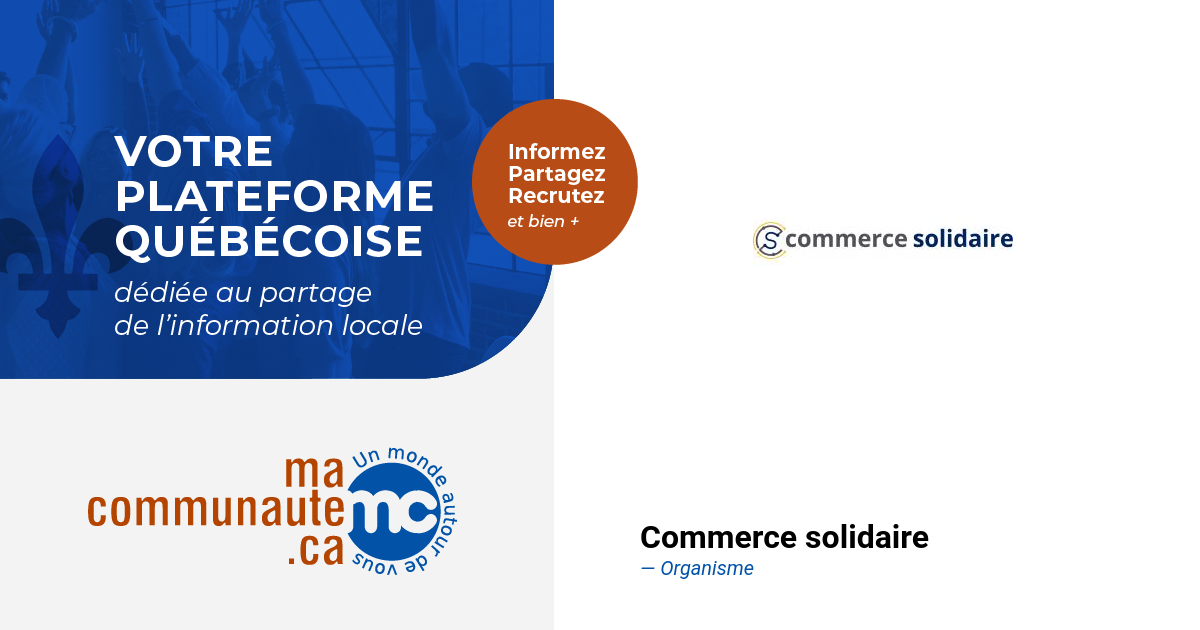 Commerce solidaire - Organisme en Économie et développement à Montréal